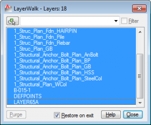 Using AutoCAD LAYWALK to Check Objects Layers | CADnotes