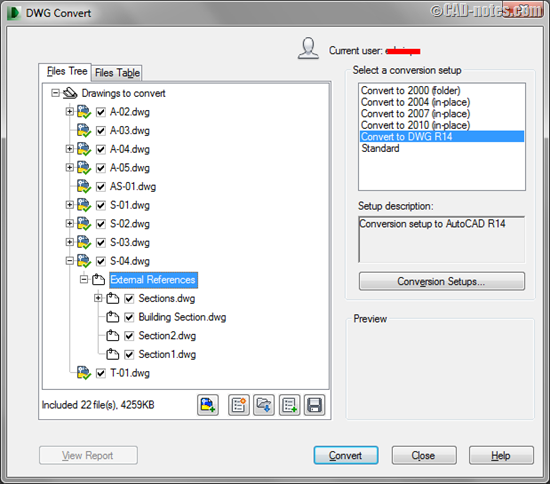 How To Convert To DWG R14 With TrueView CADnotes