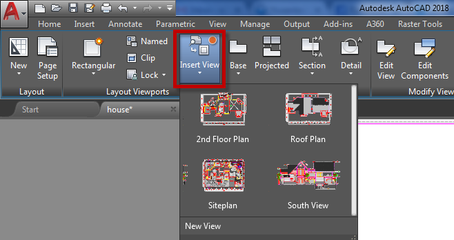 Working With New View And Insert View In AutoCAD 2018 1 CADnotes