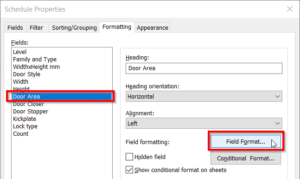 Revit Schedule Dasar: Format dan Tampilan | CADnotes
